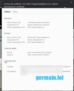 Créer un certificat auto-signé de développement valide pour les navigateurs avec mkcert – Haha.